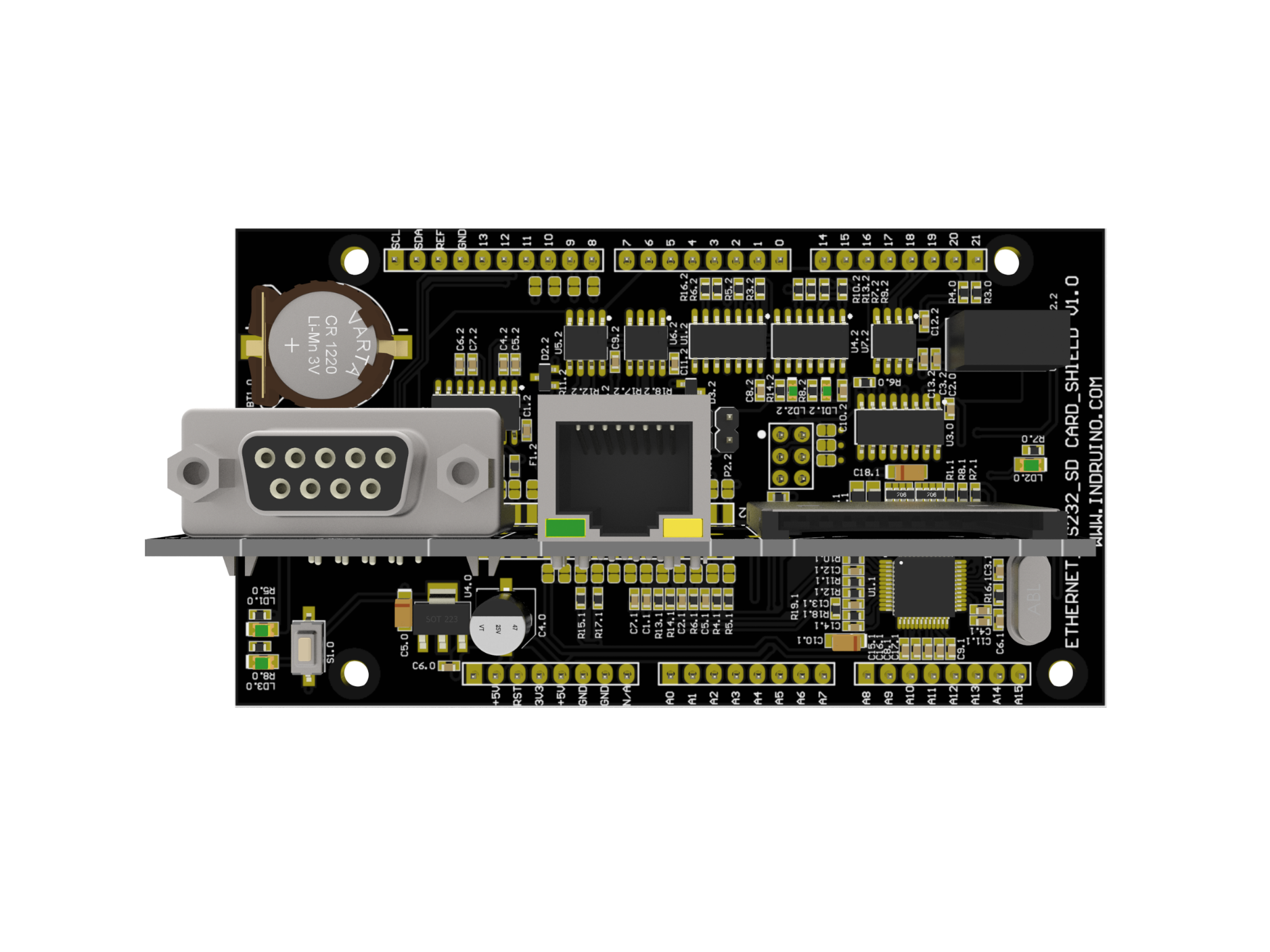 Interface Module : RS232 ISOLATION/RTC/SDCARD /ENTHERNET Shield For ...